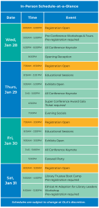 Schedule-at-a-Glance | OLA Super Conference